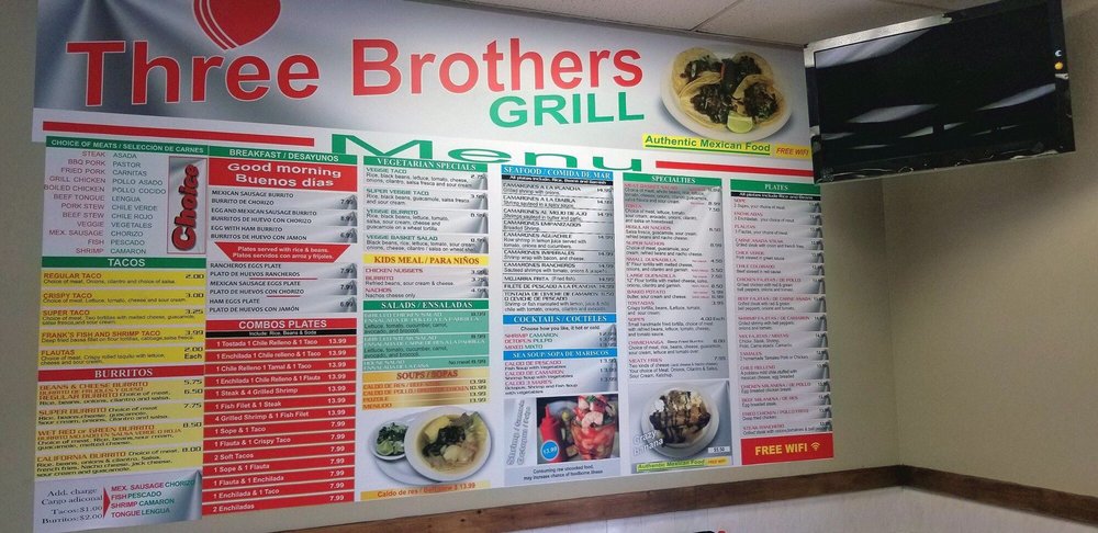 Online Menu of Three Brothers Grill Restaurant, Pottstown, Pennsylvania ...