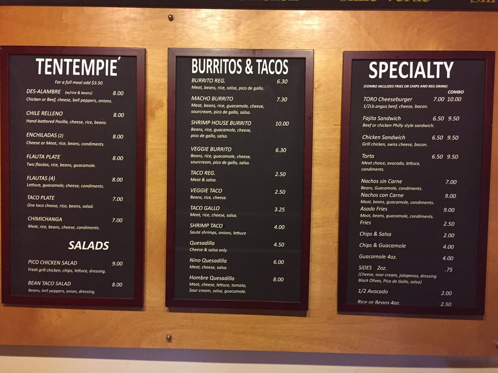 Online Menu of Pico de Gallo Restaurant, Monterey, California, 93940 ...