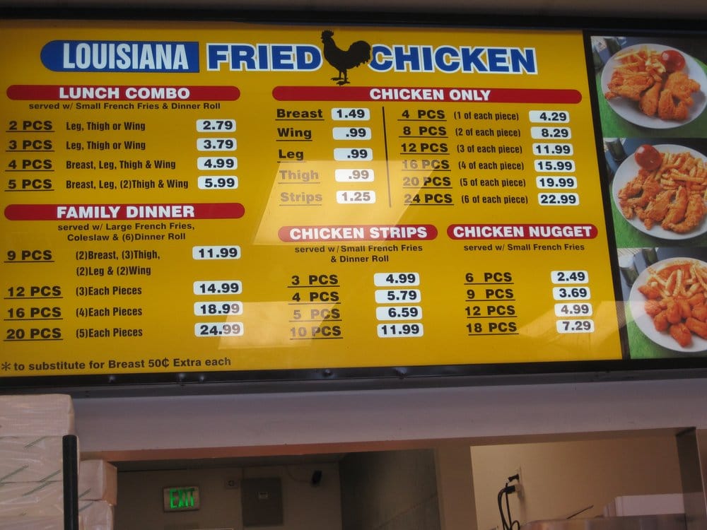 Menu at Louisiana Pico Fish and Chicken restaurant, Long Beach ...