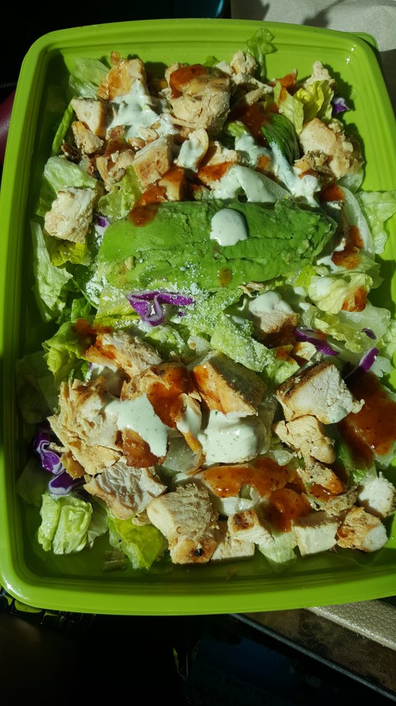 double chicken avocado salad