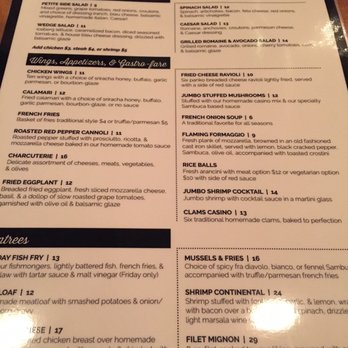 sambuca restaurant prices