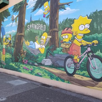 The Simpsons Mural - 20 Photos - Public Art - 500 Main St, Springfield ...