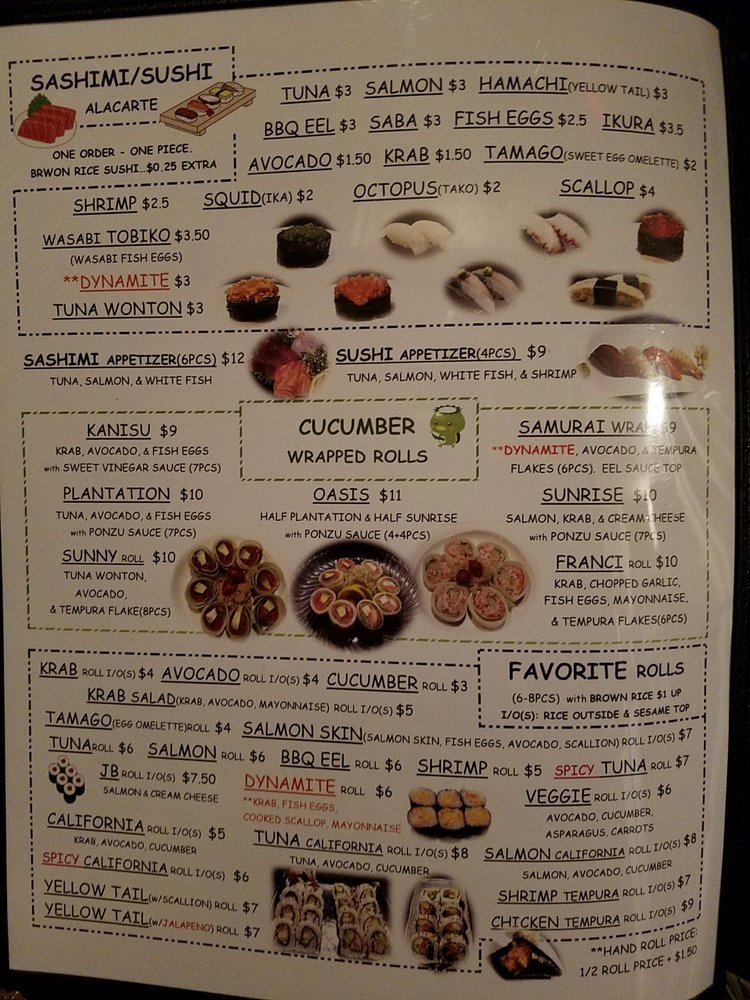 Online Menu of Koume Japanese Restaurant Restaurant, Plantation ...