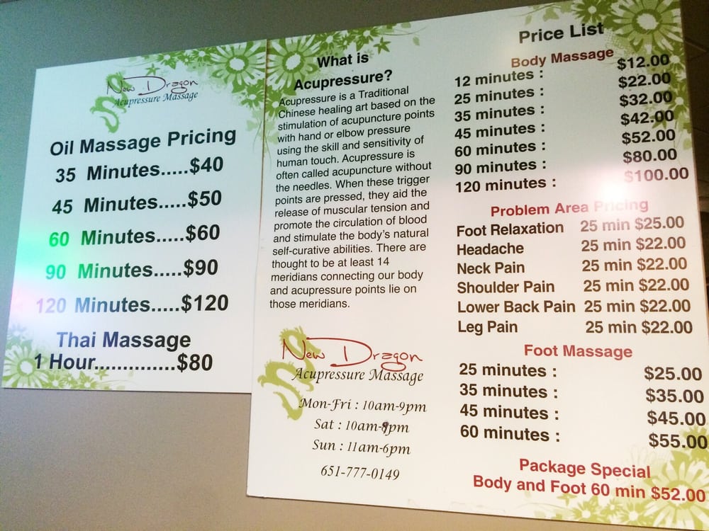 New Dragon Acupressure - Massage - 1595 Highway 36 W, Roseville, MN ...