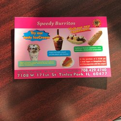 Speedy Burrito Menu On 179th In Tinley Park | semashow.com