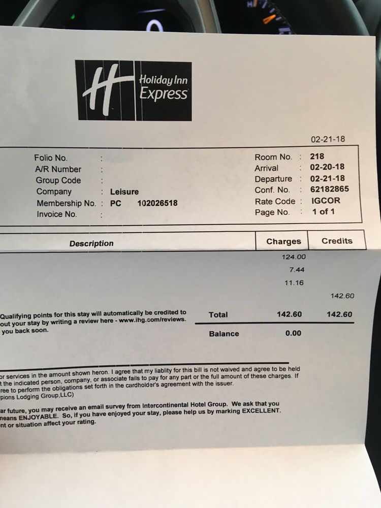 Room 222 Receipt My Review Is Correct Picture Of Days Inn By Wyndham 