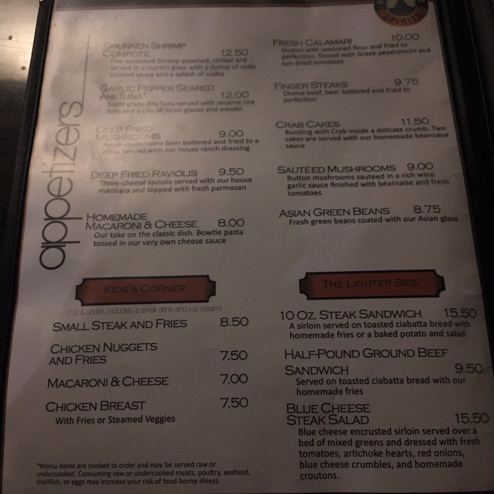 Online Menu of Casagrandas Steakhouse Restaurant, Butte, Montana, 59701 ...