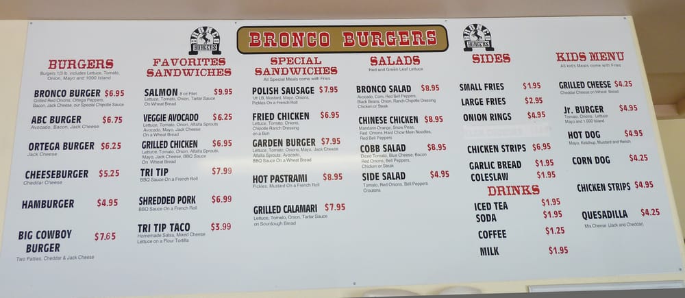 Bronco Burgers - Burgers - Paso Robles, CA - Yelp