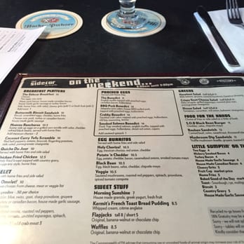 The Sidecar Bar & Grille - Philadelphia, PA, United States. Menu