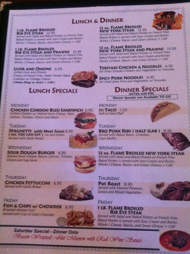 Online Menu of The Log Cabin Tavern Restaurant, Lacey, Washington ...