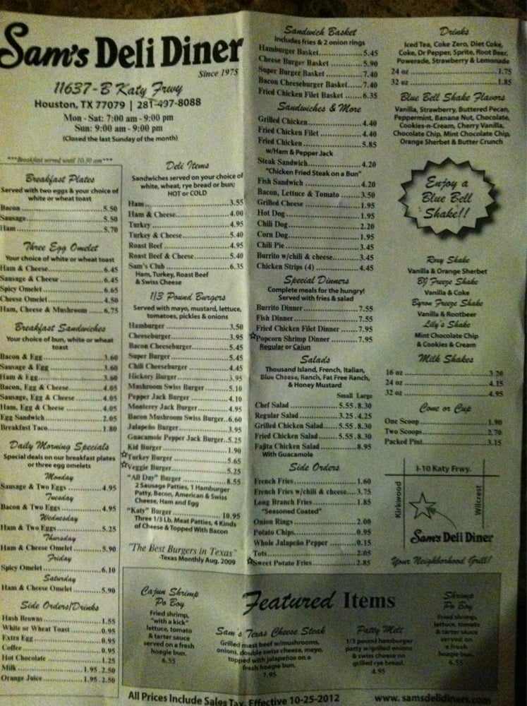 Sam's Deli Diner makes a pretty good burger. : r/houston