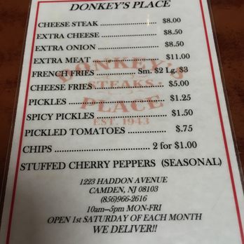 Donkey’s Place - 144 Photos & 91 Reviews - Cheesesteaks - 1223 Haddon ...