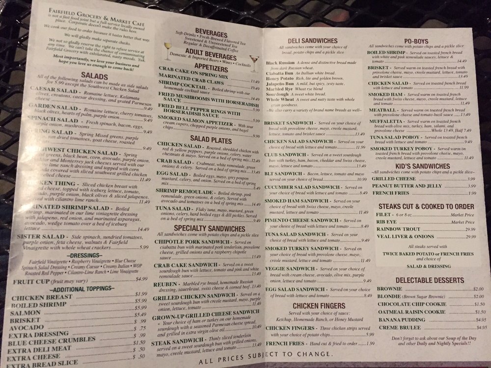 Fairfield Market and Cafe - Grocery - 6955 Fern Lp, Shreveport, LA ...