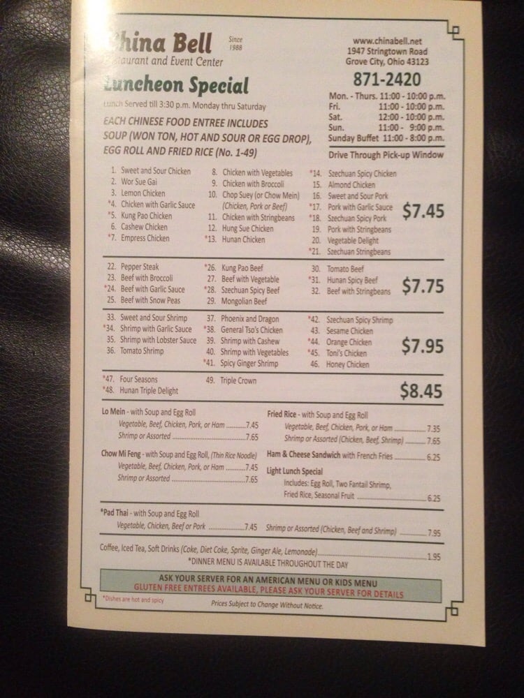 China Bell Restaurant - 18 Photos - Chinese - 1947 Stringtown Rd ...